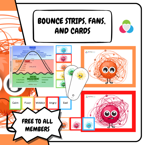 Bounce Emotional Scale - BOUNCE Strips, Fans, Flash Cards